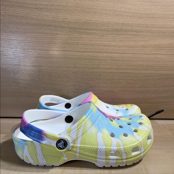 CROCS | Shoes | Crocs Clogs White Pastel Tiedye | Poshmark